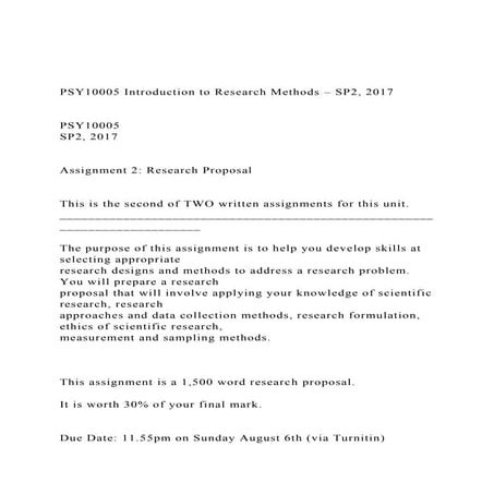 PSY10005 Introduction to Research Methods – SP2, 2017 P.docx