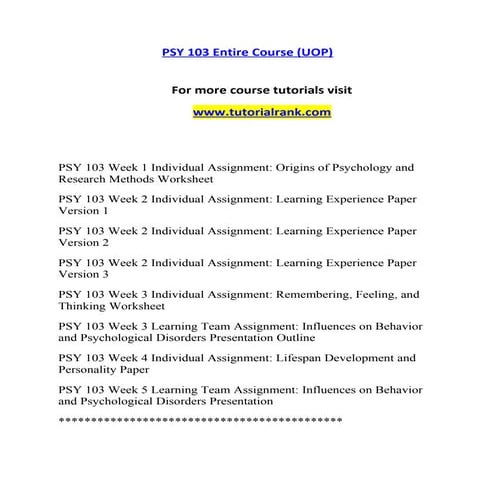 Psy 220 psy220 | PDF