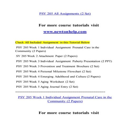 Psy 104 entire course | DOC