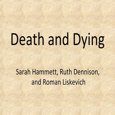 Death and Dying | PPT