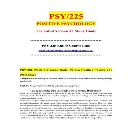 Psy 225 psy225 | PDF