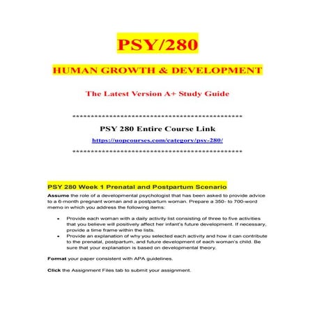 Psy 280 psy280 | PDF