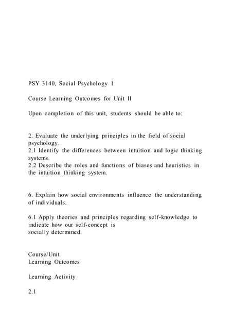 The Self as Cognitive Construct | PPT