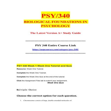 Psy 340 psy340 | PDF