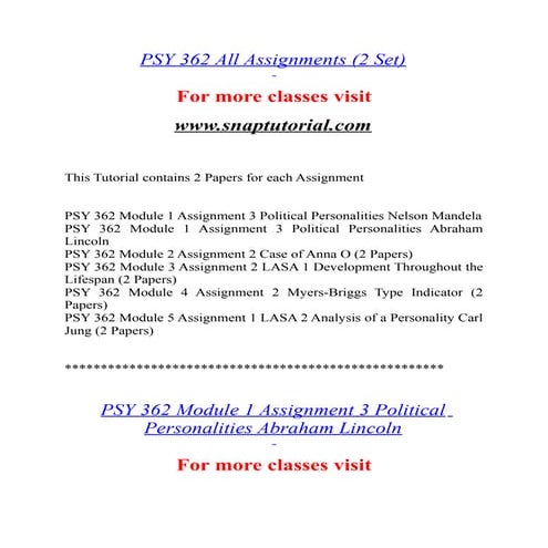 Psy 362 Effective Communication-snaptutorial.com