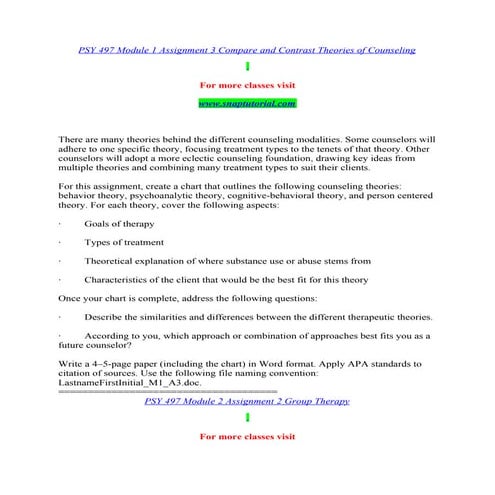 Psy 497 Massive Success / snaptutorial.com
