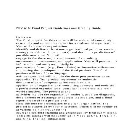 PSY 616 Final Project Guidelines and Grading Guide O.docx