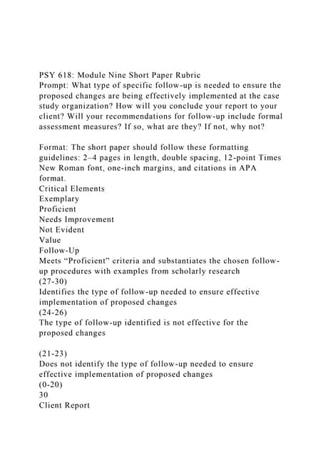 PSY 790 Final Project Guidelines and Rubric Overview .docx ...