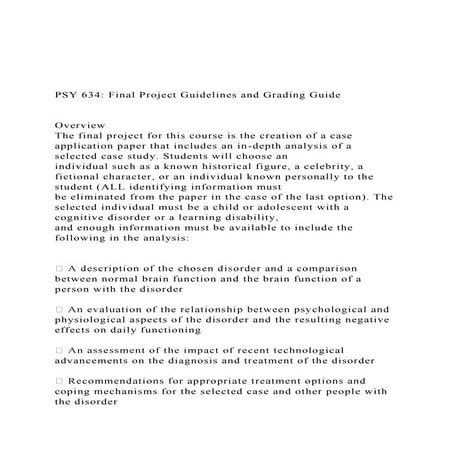 PSY 634 Final Project Guidelines and Grading Guide O.docx
