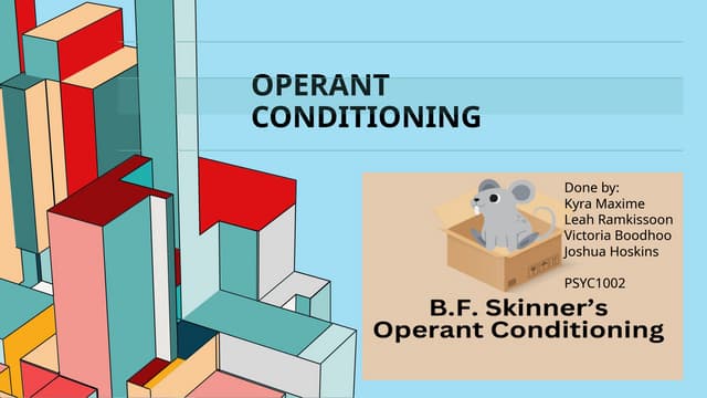 B. F. Skinner's Operant Conditioning | PPT
