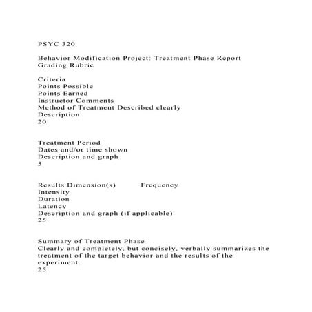 PSYC 320Behavior Modification Project Treatment Phase Report.docx