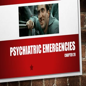Psychiatric emergencies nc | PPTX