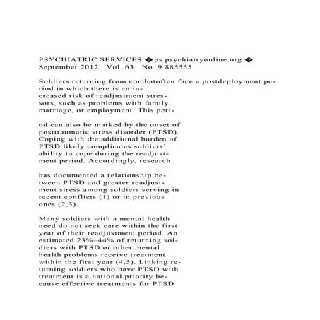 veterans mental health linked | PDF