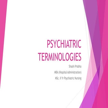 Psychiatric Terminologies | PPTX