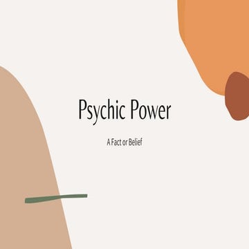 Psychic Power- A Fact or Belief | PDF