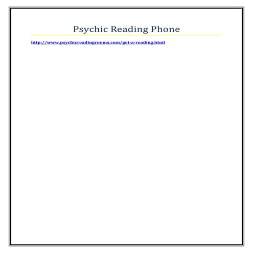 Psychic reading rooms | DOC