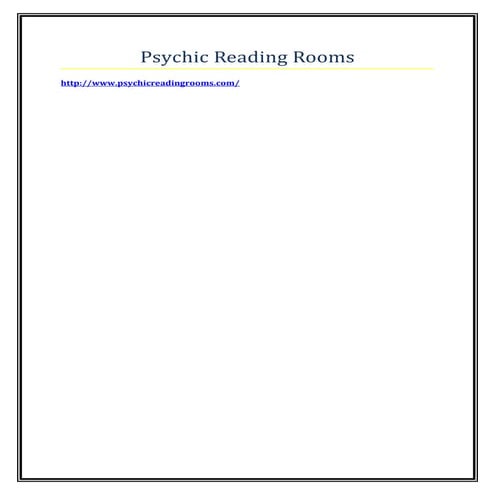 Psychic reading rooms | DOC