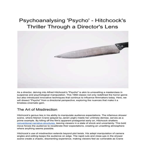 WCC FILM 100 psycho parlor scene analysis powerpoint (updated) LUTHER ...