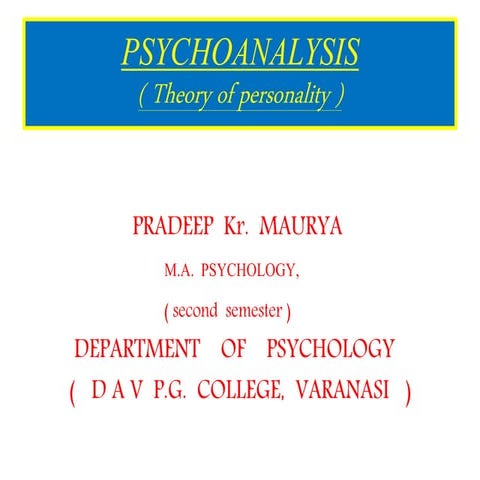 Psychoanalysis | PPTX