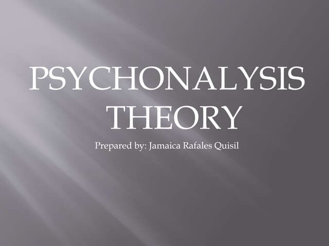 Psychoanalysis | PPTX