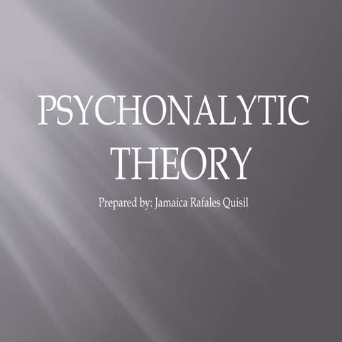 Psychoanalysis | PPT