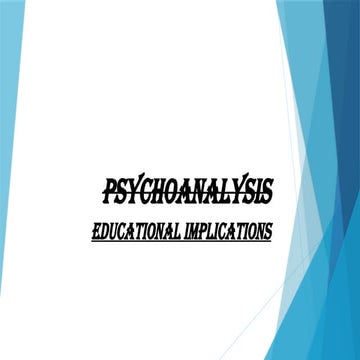 Psychoanalysis theory by sigmand Freud and it's important | PPT