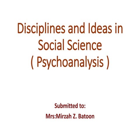 Psychoanalysis Wps Office 1 Pptx Healthy Living