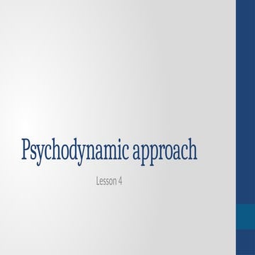 Presentation slides on psychoanalytic theory | PPT