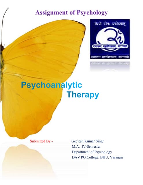 Psychoanalysis | PPTX