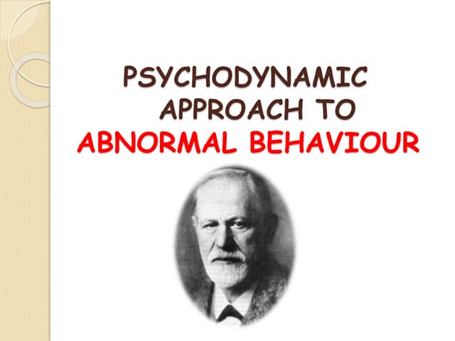 Psychodynamic theory of personality | PPTX