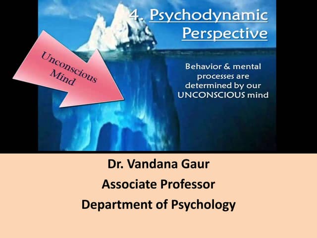 Psychodynamic theory of personality | PPTX