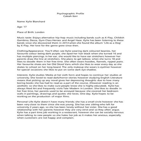 Psychographic profile | PDF