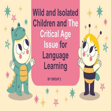 Genie, The Wild Child, and Language Acquisition | PDF