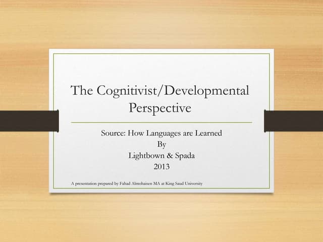 Psycholinguistic Processes In Language Use And Language Learningpptx