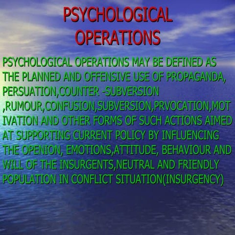 Psychological Operations | PPT