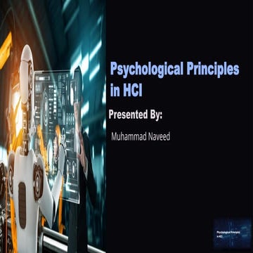 Psychological-Principles-in-HCI 🧠💻 📱🧩 | PPT