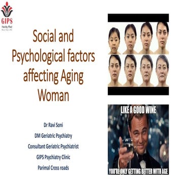 Psychological and social factors affecting aging woman | PPTX