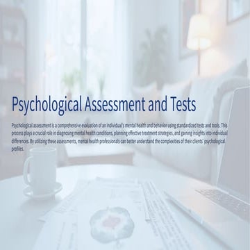 Psychological Assessment and tests pdf subject psychology | PDF