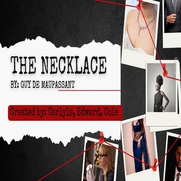 The Necklace by Guy De Maupasant, character analysis | PDF