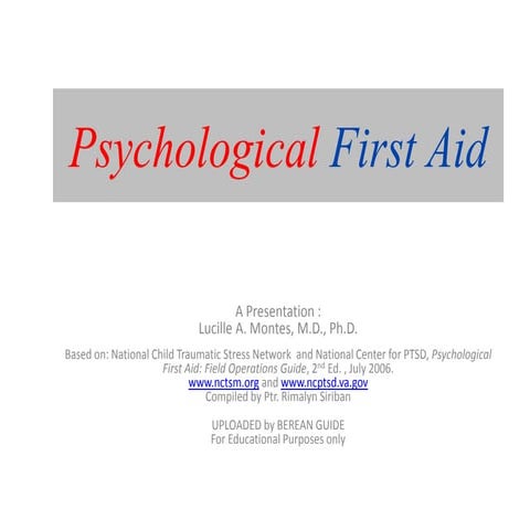 Psychological First Aid | PPT
