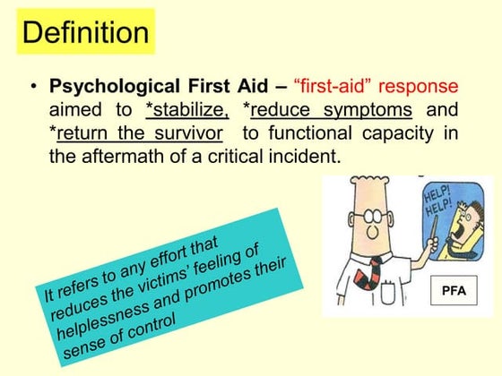 Psychological First Aid for Healthy Life | PPTX