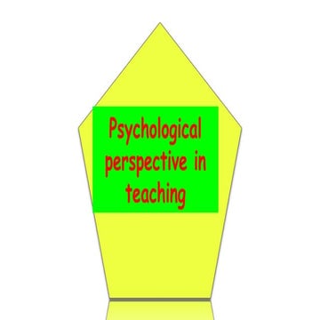 Psychological perspective in teaching | PPTX