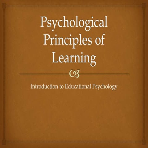 Psychological Principles of Learning.pptx
