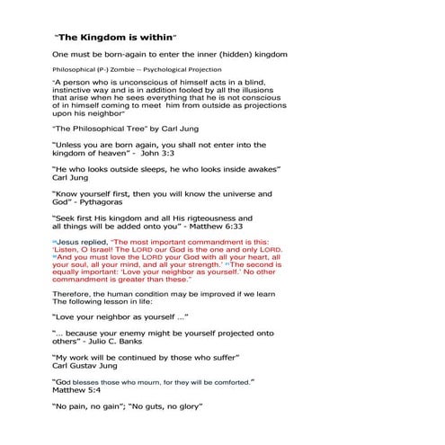 Psychological projection is part of 'the human condtion' | PDF