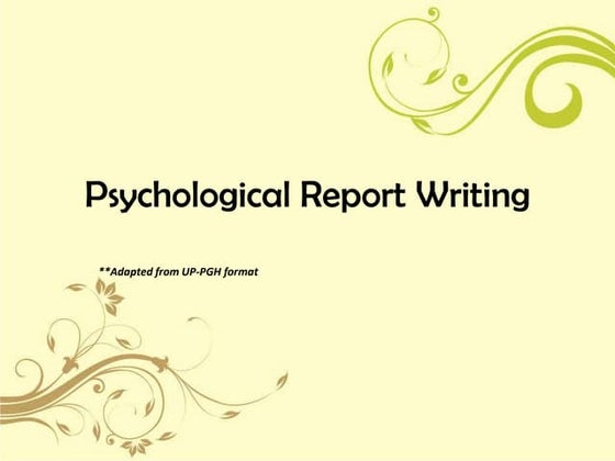 Full Psychological Report.Sample | DOCX | Parenting Children Aged 4-11 ...