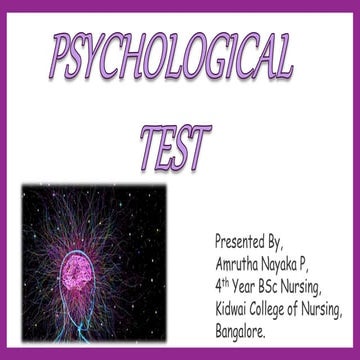 Psychological test | PPTX