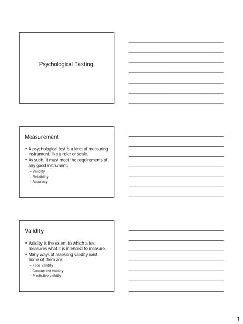 Test Reliability and Validity | PPT