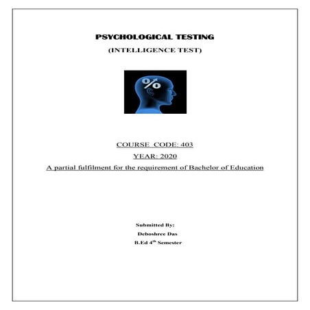Psychological test report 2 | PDF