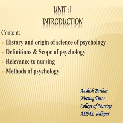 Psychology | PPTX | Education