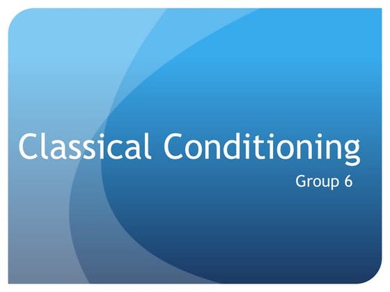 Classical Conditioning PowerPoint Presentation | PDF